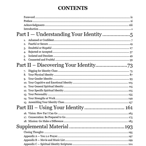 Table of Contents